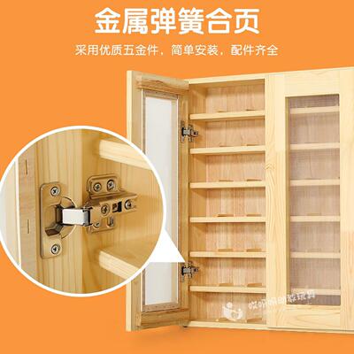 幼园茶杯架实木口水杯架带门儿儿童杯架木制口杯架挂壁220031式茶