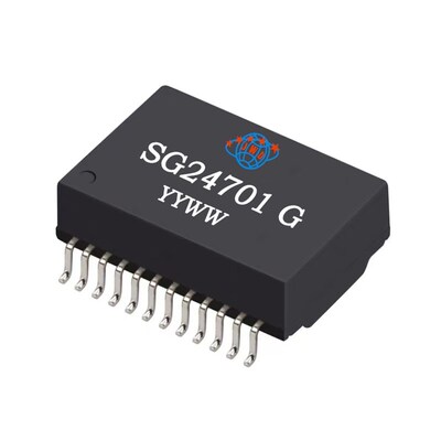 SG24701G :单口 千兆 贴片 网络变压器   兼容H5004