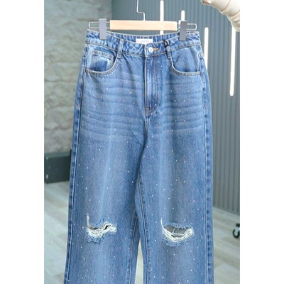 GUESS 潮流时尚满钻款牛仔裤-W4PA1BD51V0