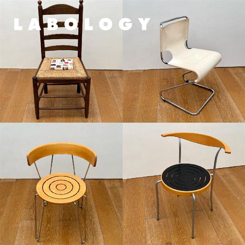 LABOLOGY中古斯堪的纳维亚北欧风格餐厅休Q闲椅餐椅靠背椅扶手椅