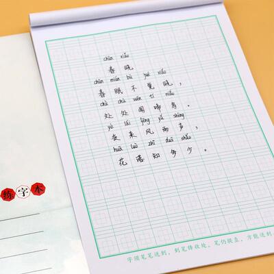 ZCZ16 大本拼音宫格练字本硬笔书法纸K回小学生四回线三格拼音字