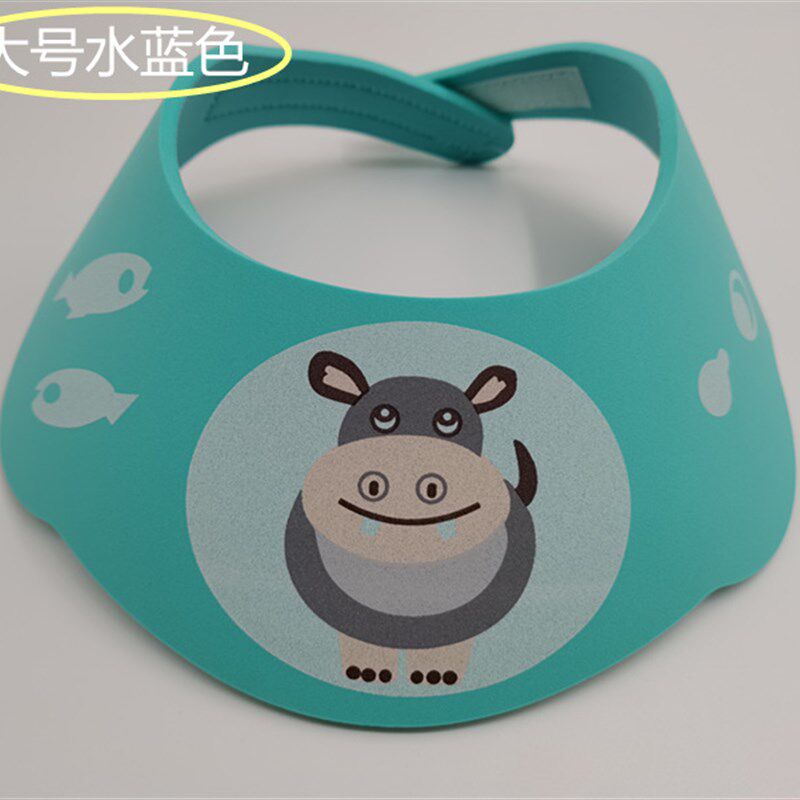 贴布加固款洗头帽儿童婴幼儿洗发帽洗澡防水护耳护眼帽魔术贴可调