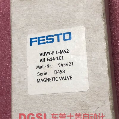 全新原装正品  FESTO 电磁阀 VUVY-F-L-M52-AH-G14-1C1