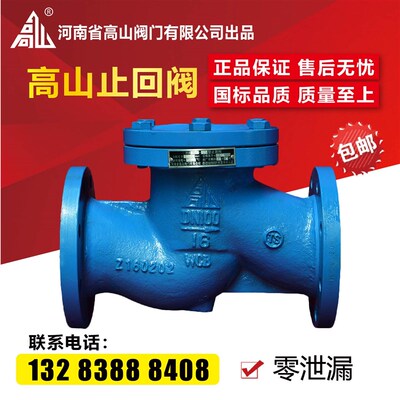 高山牌铸钢升降止回阀H41H-40C64C高温高压卧式法兰止回阀DN80100