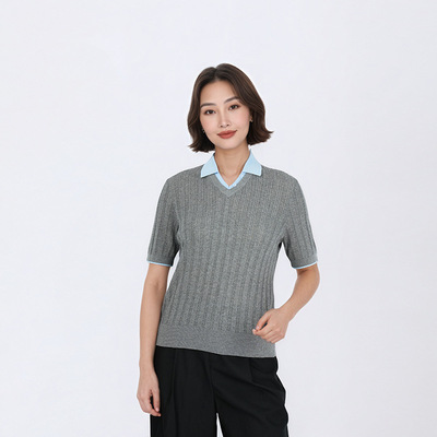 【悟空粉丝专享】女士针织短袖天丝棉娟  1N2092