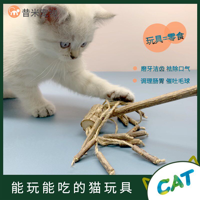 磨牙棒猫木天蓼猫薄荷解闷自嗨洁齿啃咬棒宠物玩具猫咪逗猫棒玩具