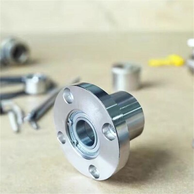 45钢镀镍轴承座组件圆法兰双轴承座BFP02 BGRB6906 6008带座轴承