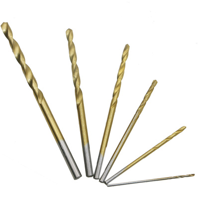 60pcs 高速钢镀钛麻花钻头 直柄钻头1/1.5/2/2.5/3/3.5mm 各10支