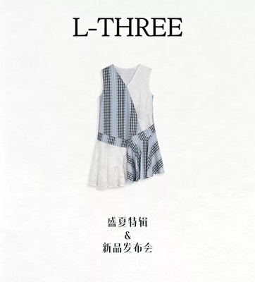 L-THREE『美院生』原创首发！蕾丝拼格连衣裙 L3382