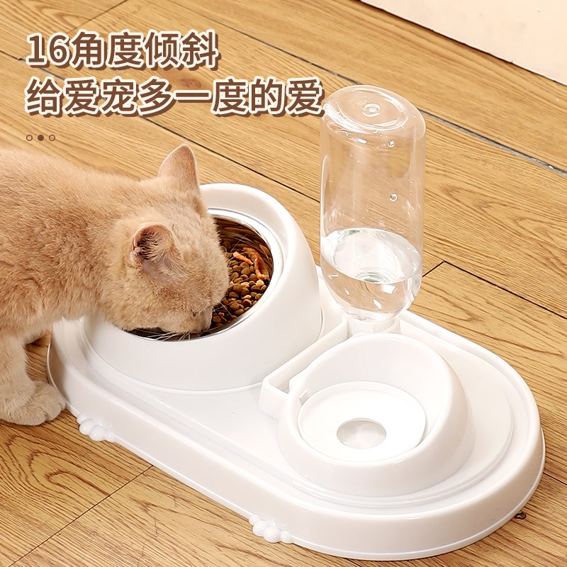 狗碗狗盆陶瓷猫碗宠物自动饮水碗狗食盆粮碗防打翻猫咪用品慢食碗