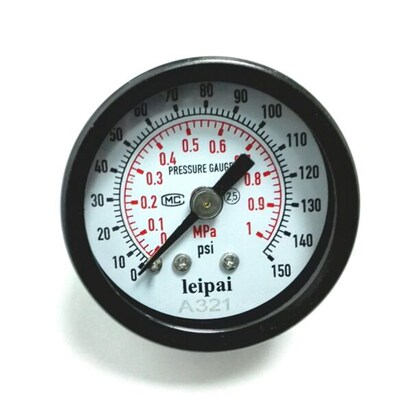 轴向气压表 压力 1mpa 150psi 直径42mm  压力表 到2.5级