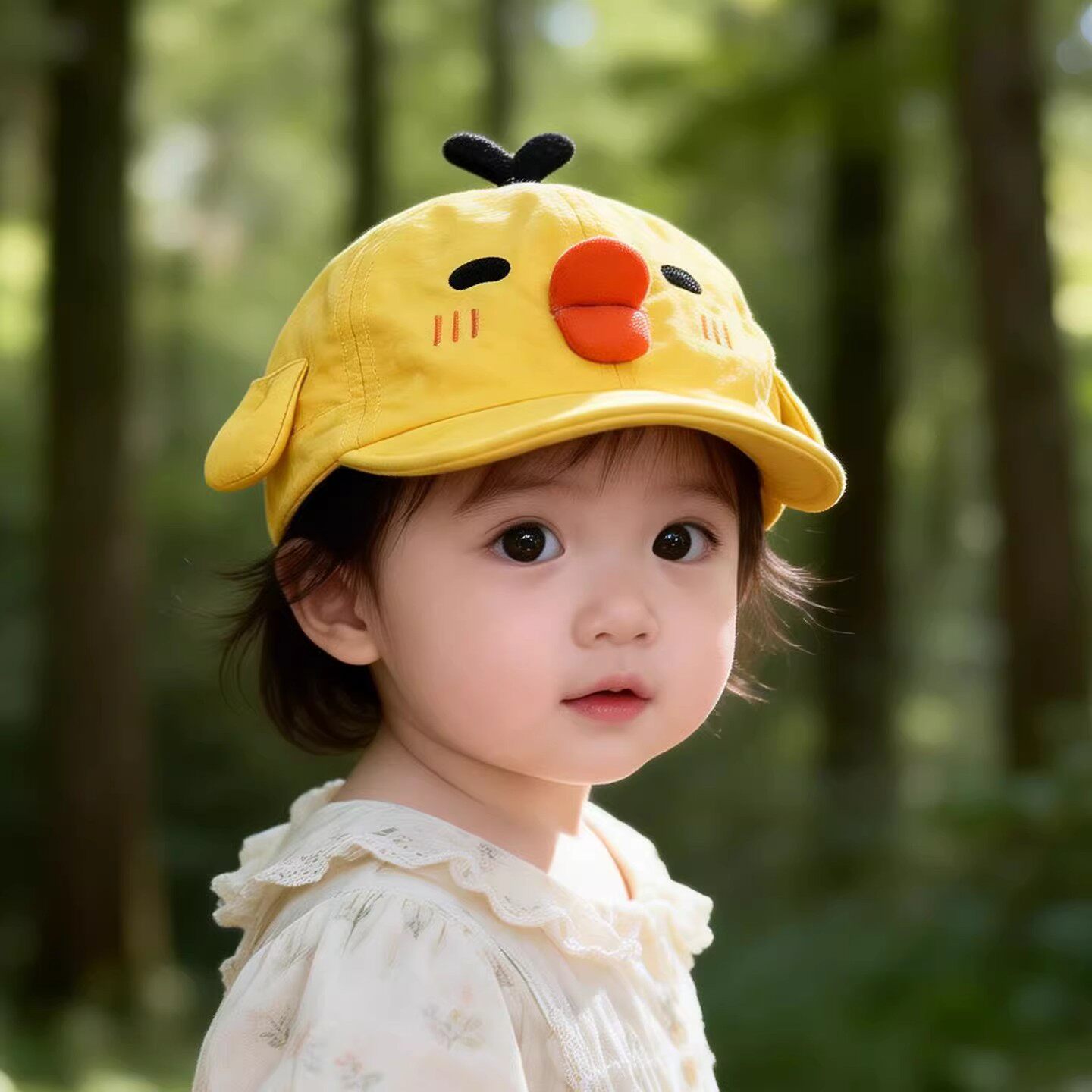 宝宝帽子春夏季可爱小黄鸭婴儿遮阳鸭舌帽薄款太阳帽男女童棒球帽