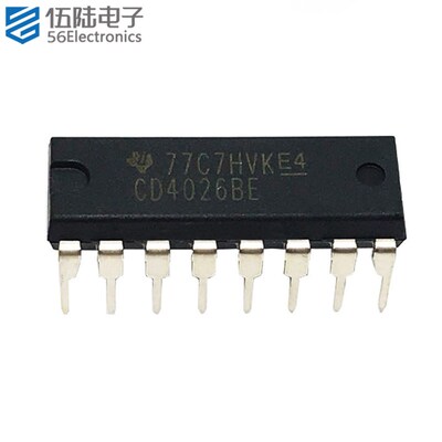 直插 CD4026BE DIP-16 逻辑芯片 十进制计数/分频器