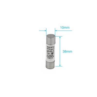 银森10X38陶瓷保险管RO15保险丝RT18熔断器2A4A6A10A32A500V R015