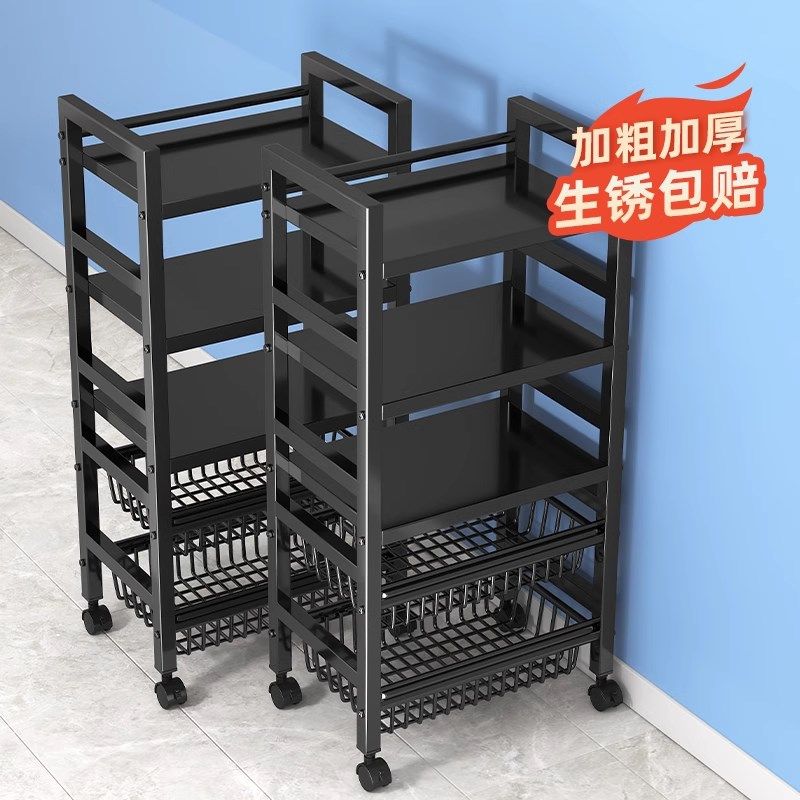 文化创意餐具移动置物架厨房置物架家用落地多层果蔬文化创意餐具