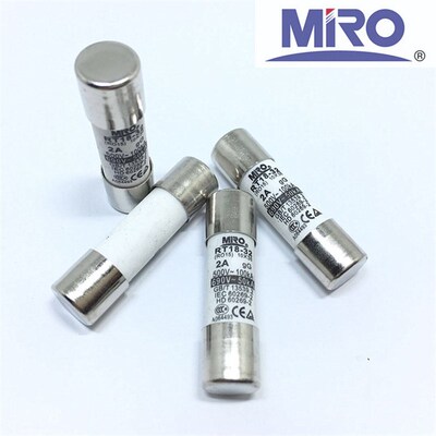 浙江茗熔RO15陶瓷保险丝管熔断器配RT18熔断器底座RT14圆筒帽型5A