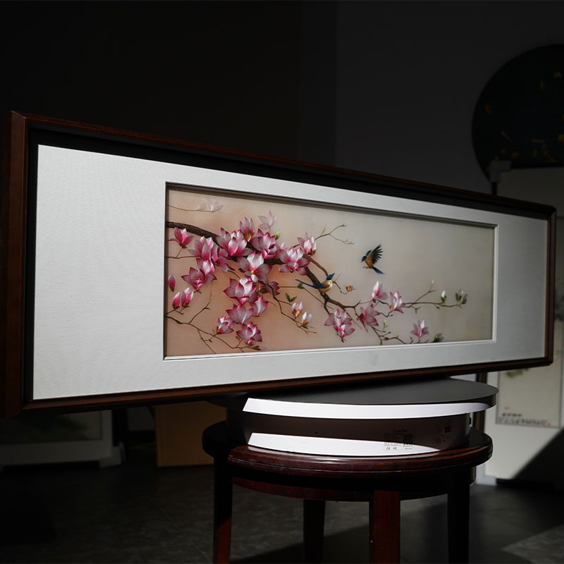 新中式苏绣纯手工客厅成品装饰画玉堂富贵蜀绣湘绣卧室新中式挂画