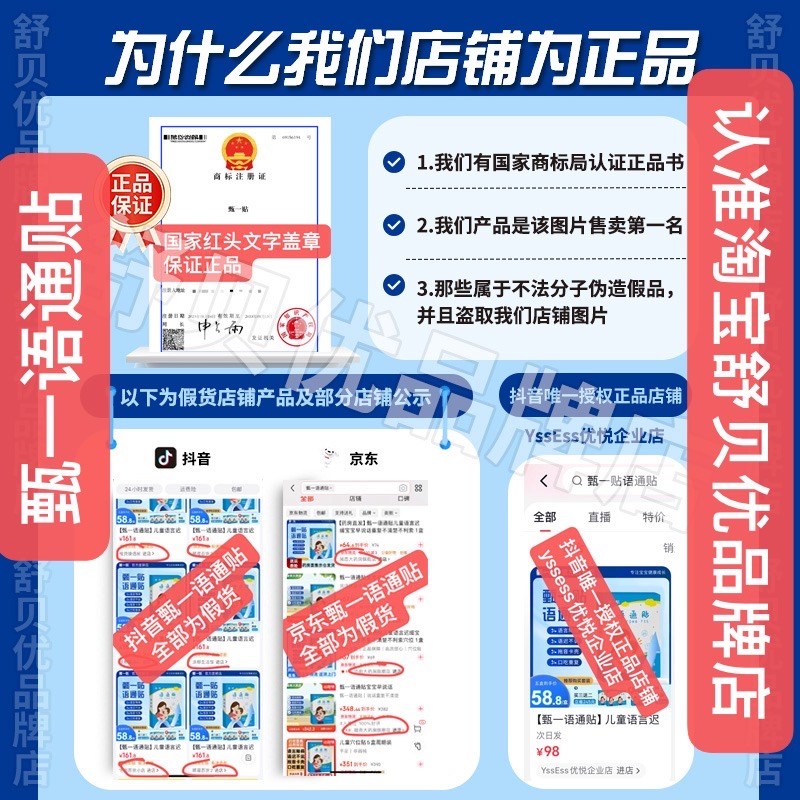 【甄一语通贴】儿童语言迟缓宝宝早说话重复不清楚不利索穴位贴