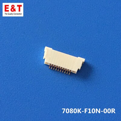 ENTERY连接器0.5FPC排线插座 10P H=1.2无锁7080K-F10N-00L