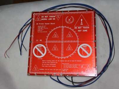 3D打印热床 3D打印机套件 MK1 HEATBED 热床 带探头 照明LED 带线