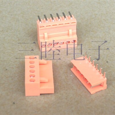 插拔式接线端子  KFHT396-6P弯针 橙色 间距3.96 每针0.2元