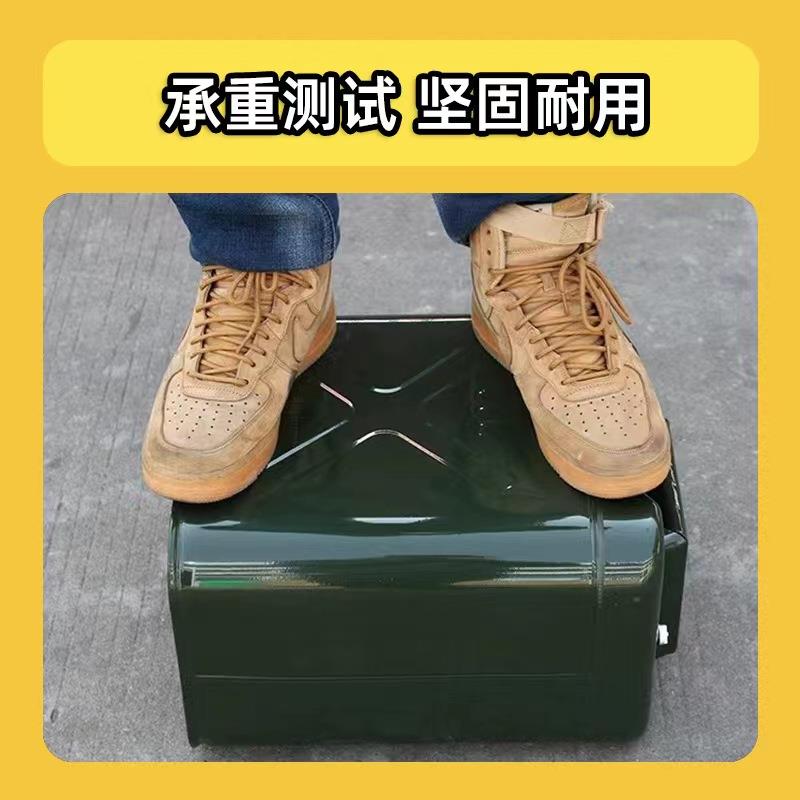 加厚铁油桶30升摩托车专用卧式油桶双重加厚铝盖油桶汽车备用油箱