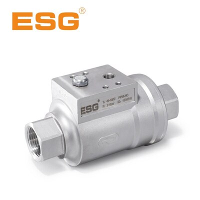 原装正品ESG200不锈钢304气动梭阀气动轴阀可带信号开关 DN15-50