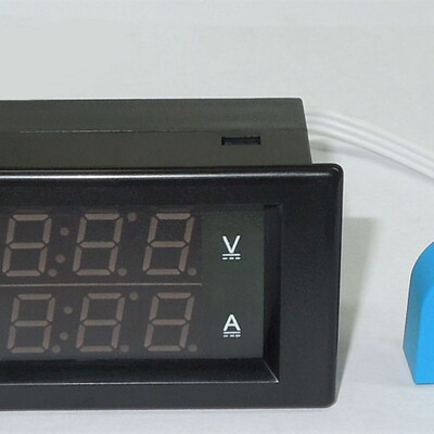 YB4835HVA 霍尔直流数显电压电流表50A数字双显表头5A10A100A500A