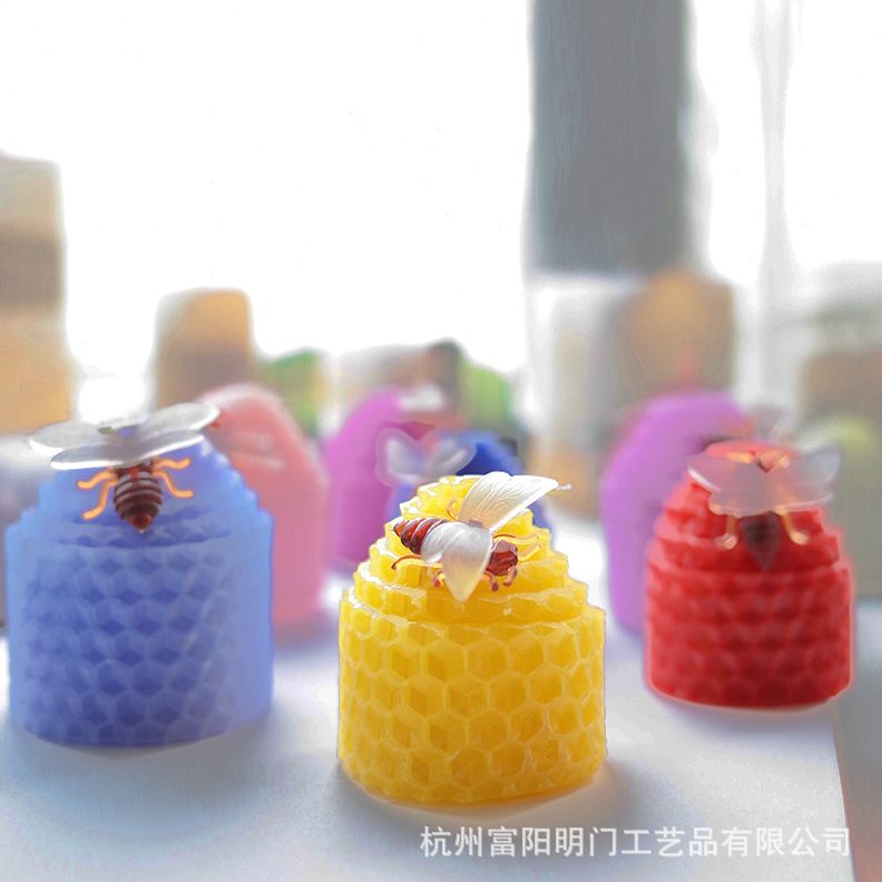甄选蜂蜡蜡烛蜂巢蜡片套装蜡烛彩色复古创意迷你蜡烛装饰摆件