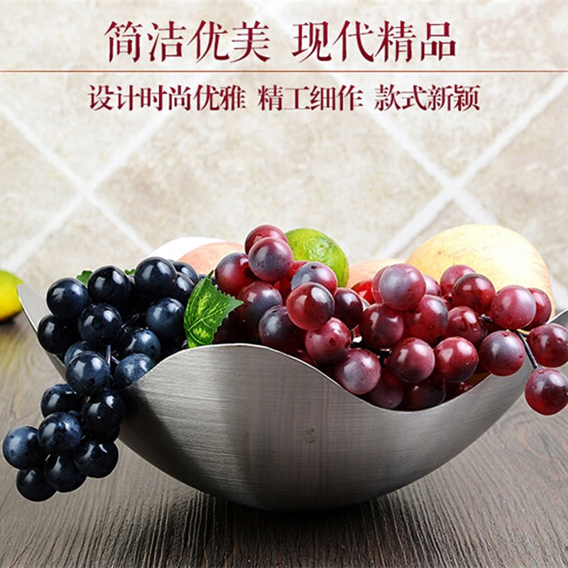 欧式304不锈钢果盆KTV果篮 客厅水果盘干果盘创意瓜子零食糖果篮