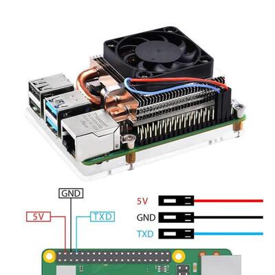 Deskpi适用于树莓派RaspberryPi4B超薄ICE卧式冷却器发货不含主
