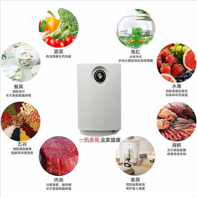 臭氧果蔬清洗机家用鱼缸净化器杀菌消毒洗菜机食材去除农残活氧机