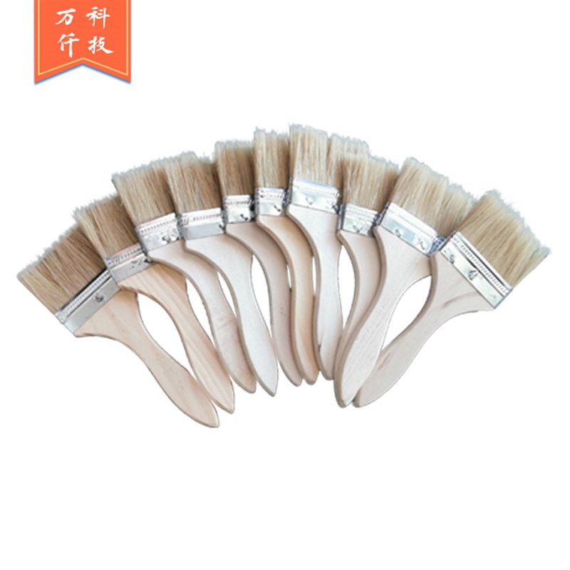 手糊玻璃钢用猪鬃3寸长短毛刷油漆化工涂饰剂胶水涂料油脂用刷子