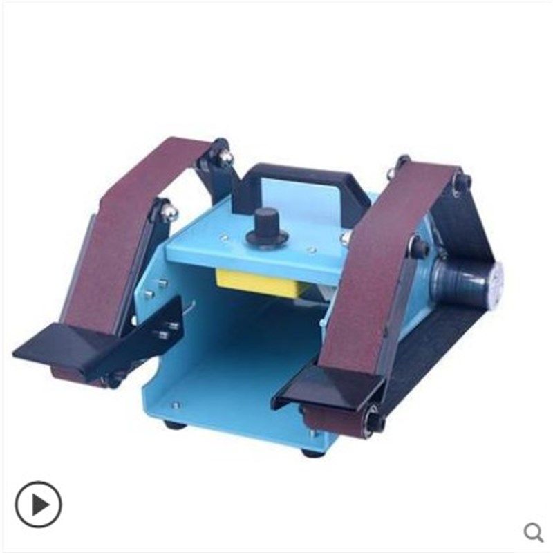 东润小型台式双轴砂带机微型双头砂光机家用抛光打磨磨刀工具950w