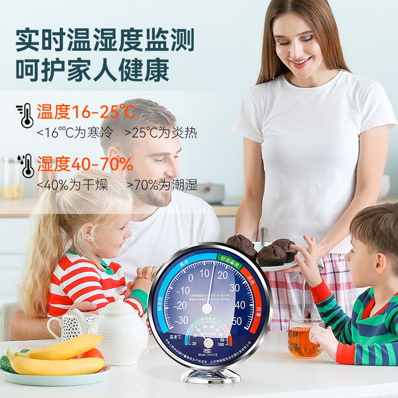 高精度温度计室内家用精准温湿度计婴儿房壁挂式室温计干湿度表