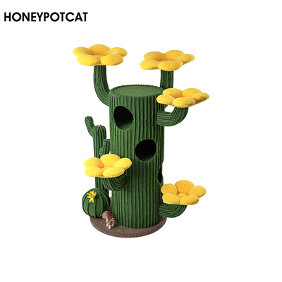 蜜罐猫 仙人掌猫爬架猫窝猫树一体大型猫跳台多层绿植猫架 220601