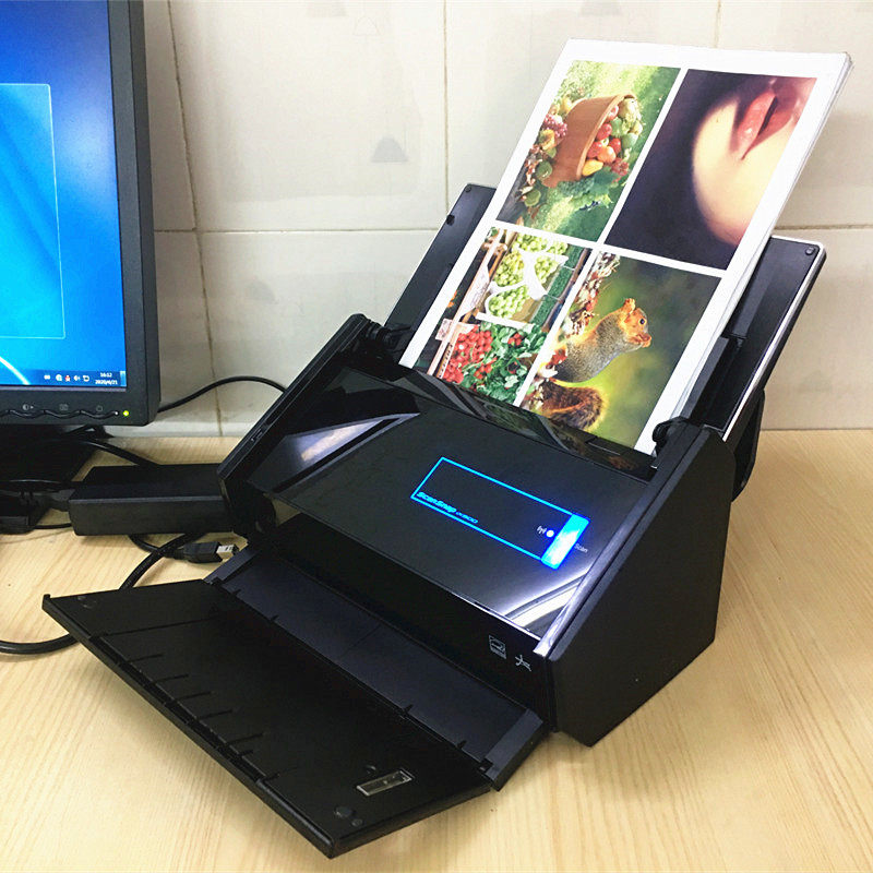 速士通iX5同0扫描仪办公高清高富自动双面a4彩色文档票据合0卡片