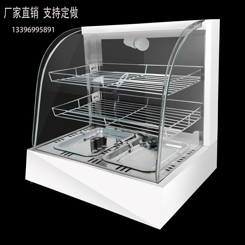 食品示温柜常温商用恒温展保柜蛋挞加热柜小型台板留样柜式栗白色