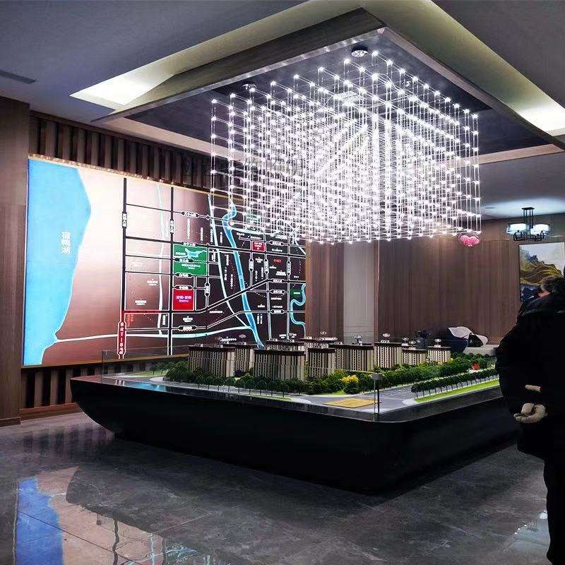 大型光立方吊灯酒店大堂宴会厅灯售楼部沙盘店铺商用餐饮灯具
