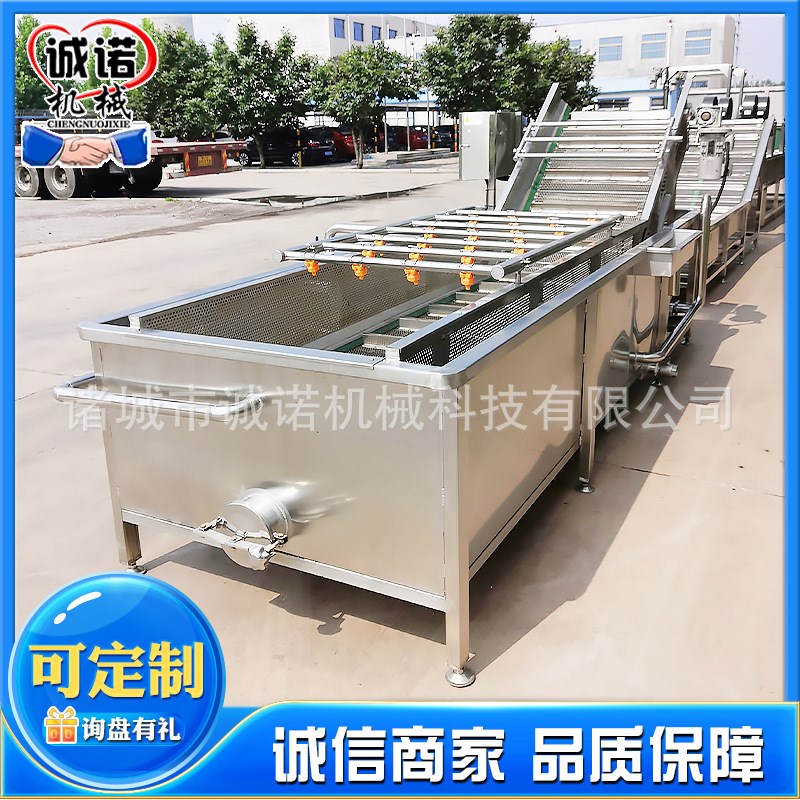 果蔬全自动气泡清洗机 辣t椒秋葵不锈钢商用清洗机 叶菜类清洗设
