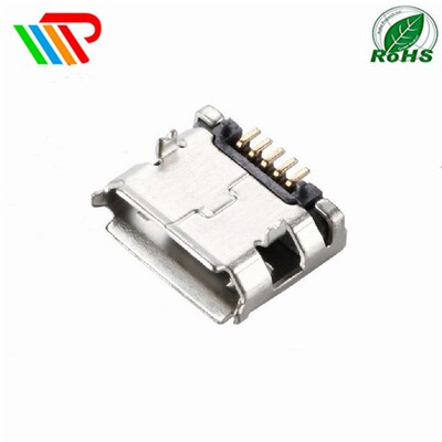 micro usb母座5.9有柱卷边麦克5p安卓连接器2.0有边5脚MK5PIN