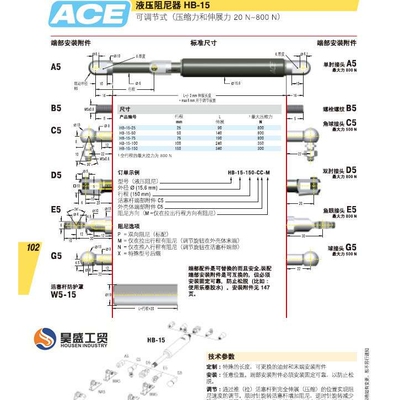 ACE缓冲器GS-19-150-CC-400格优费供应
