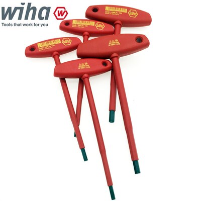 新品德国WIHA绝缘T型内六角扳手334N进口耐高压T柄扳手4568mm
