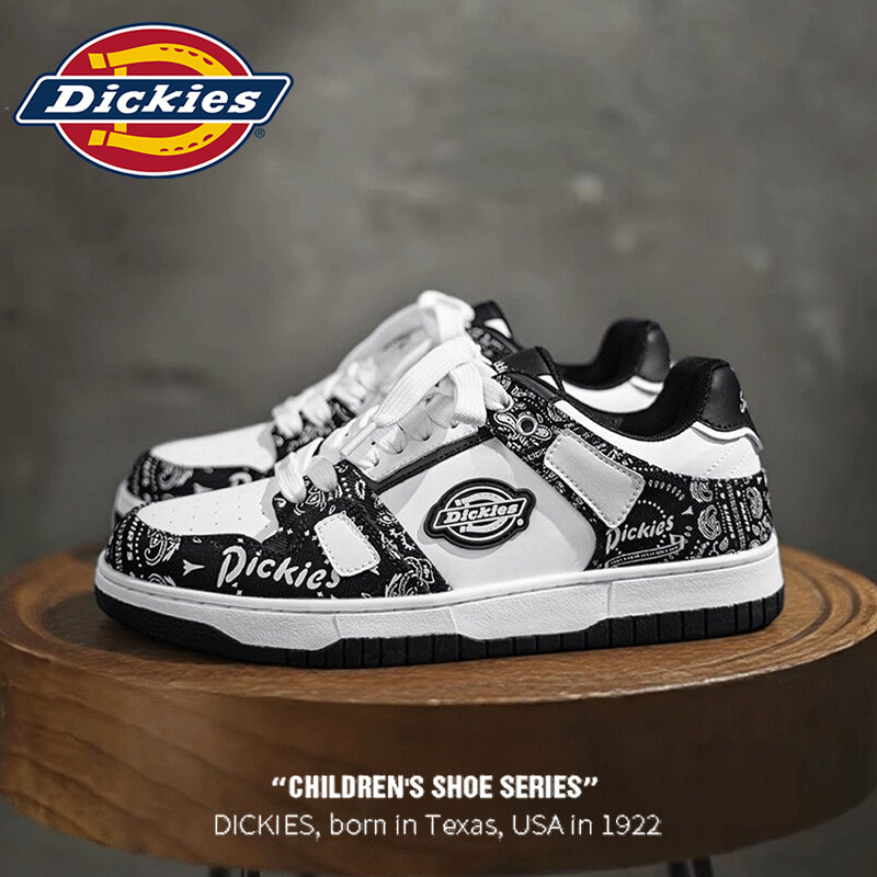 Dickies男鞋2026新款夏季潮流时尚百搭黑白熊猫板鞋休闲运动潮鞋