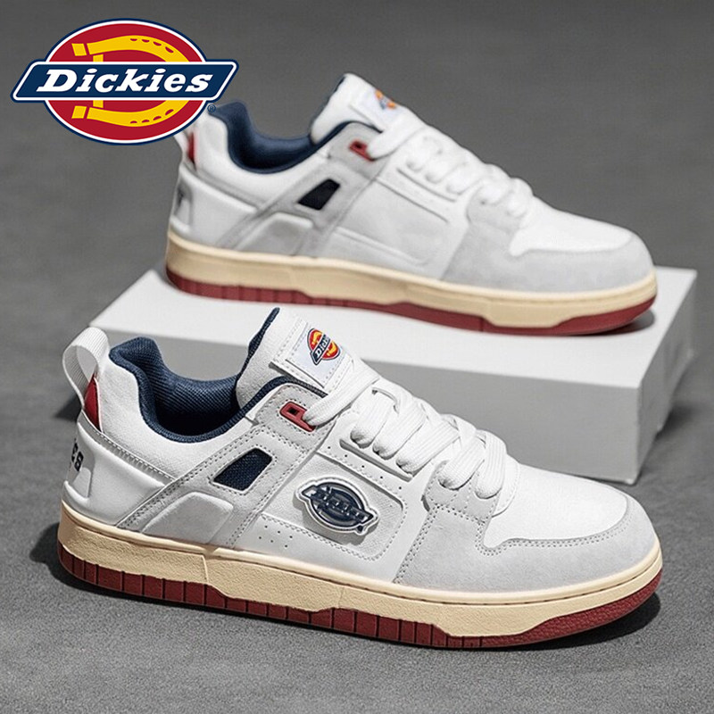 Dickies帆布鞋男款2026新款夏季透气板鞋潮牌爆款百搭休闲小白鞋