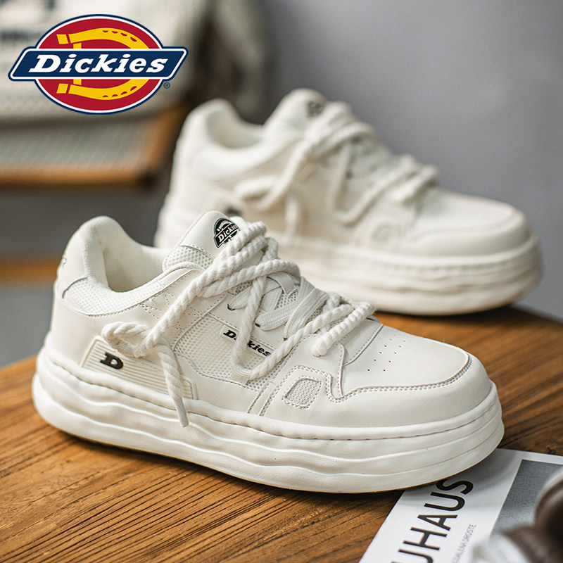 Dickies面包男鞋夏季透气网面运动休闲板鞋潮牌百搭增高小白潮鞋