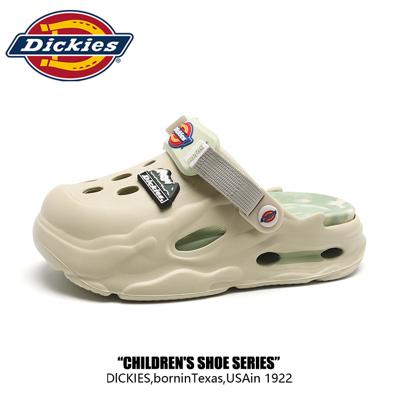 Dickies洞洞鞋男夏季外穿防滑厚底耐磨包头拖鞋户外运动沙滩凉鞋