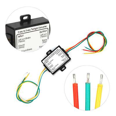 2 WAY TO 3 WAY TAILLIGHT CONVERTER拖车线束刹车尾灯信号转换器
