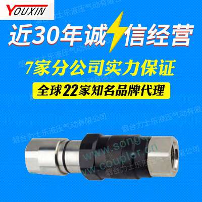 LSQ-VEP螺纹式平头双开闭液压快速接头超高压油泵工具咨询更优惠