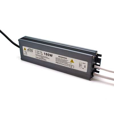 厂家直销DC12V180W防水开关电源 12V15A监控安防LED灯具户外电源